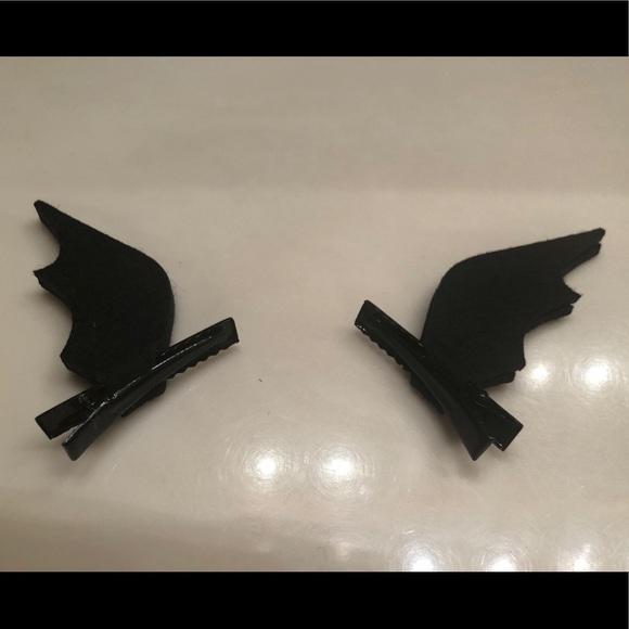 Accessories | 6 For 1 Bat Wing Hair Clips Goth Emo Punk Cute Black ...